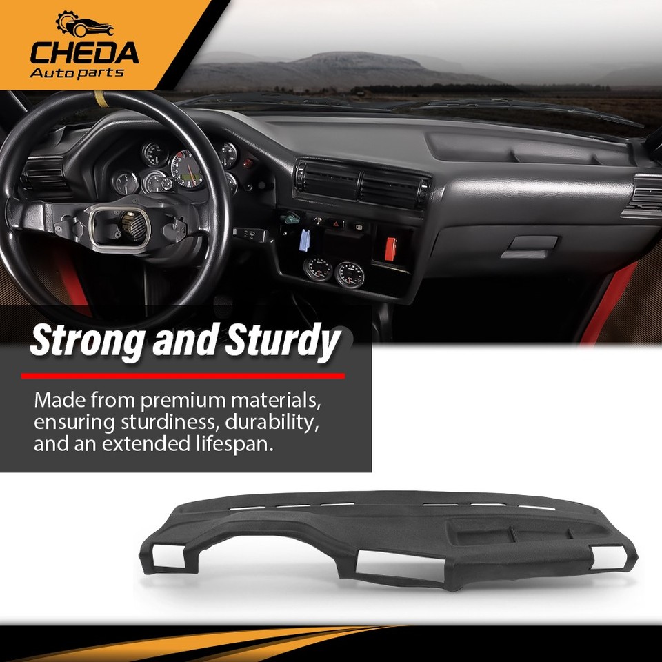 Dashboard Cover Overlay Fit For BMW E30 3 Series Dash Black 1984-1990 ...