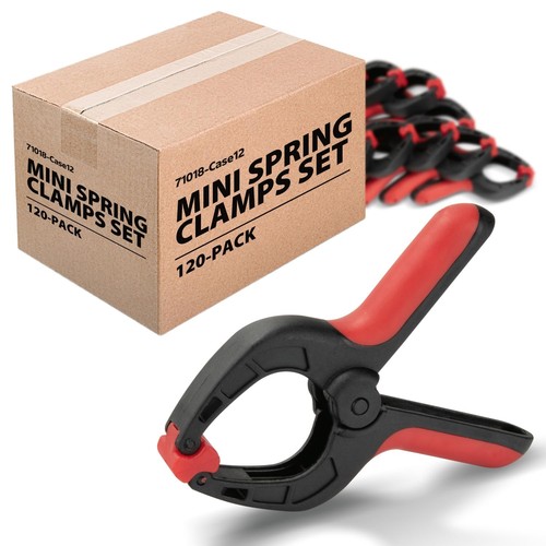 Mini Spring Clamps Set - 10 Pack Plastic Clips with 1-Inch Opening and ...