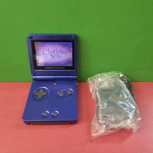 Nintendo Game Boy Advance SP Console Cobalt Blue AGS-001 w/ Charger + 1 ...