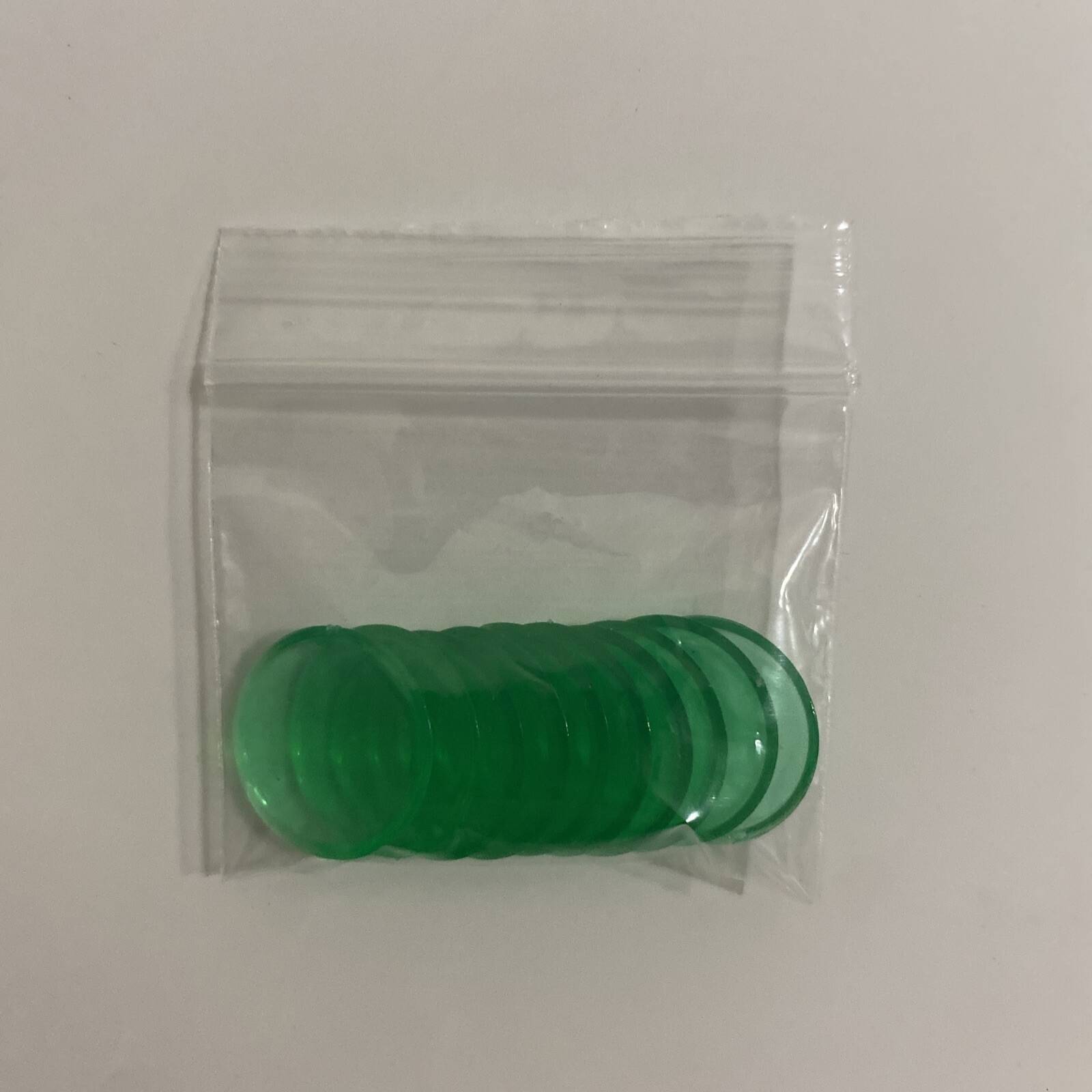10 Transparent Green 3/4” Counters Board Game Replacement Pieces Parts ...