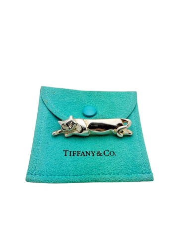 Vintage Tiffany & Co. Sterling Silver Cat Pin Or Brooch - Pouch | eBay