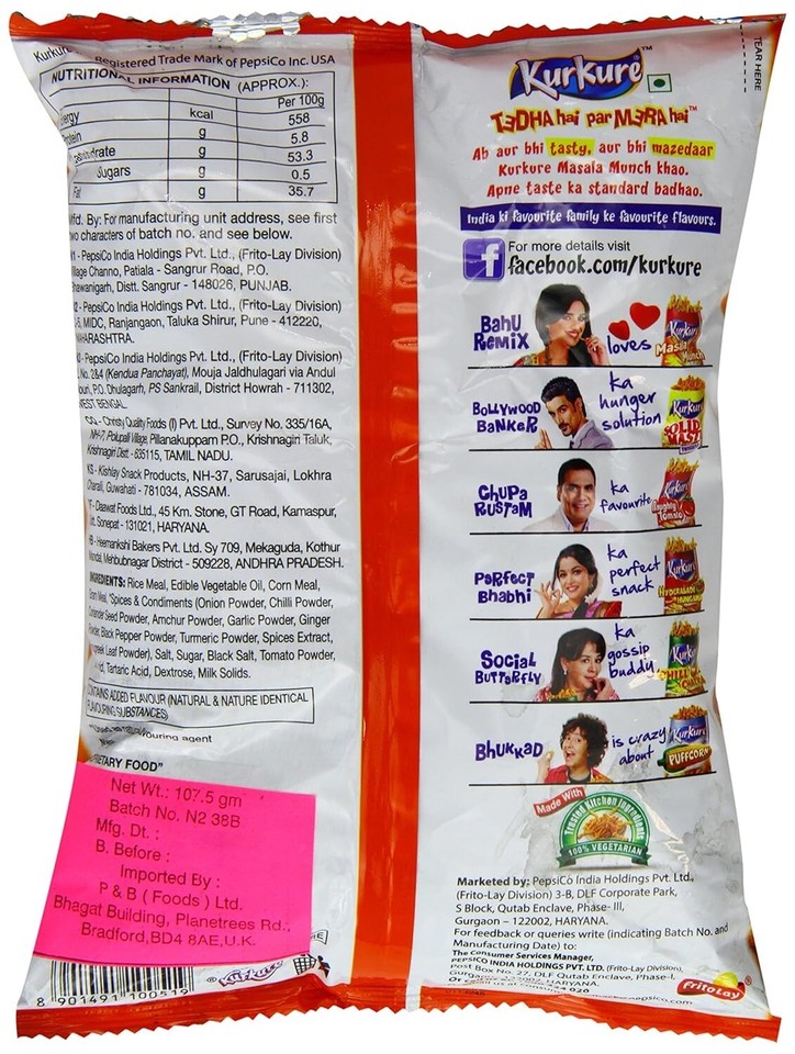 Kurkure Masala Munch Snacking Chips Cracker Indian Pakistani Snack ...