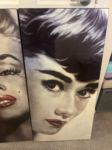 325 Frank Ritter Glamorous Wall Art Prints Monroe Hepburn 40” X 19” | eBay