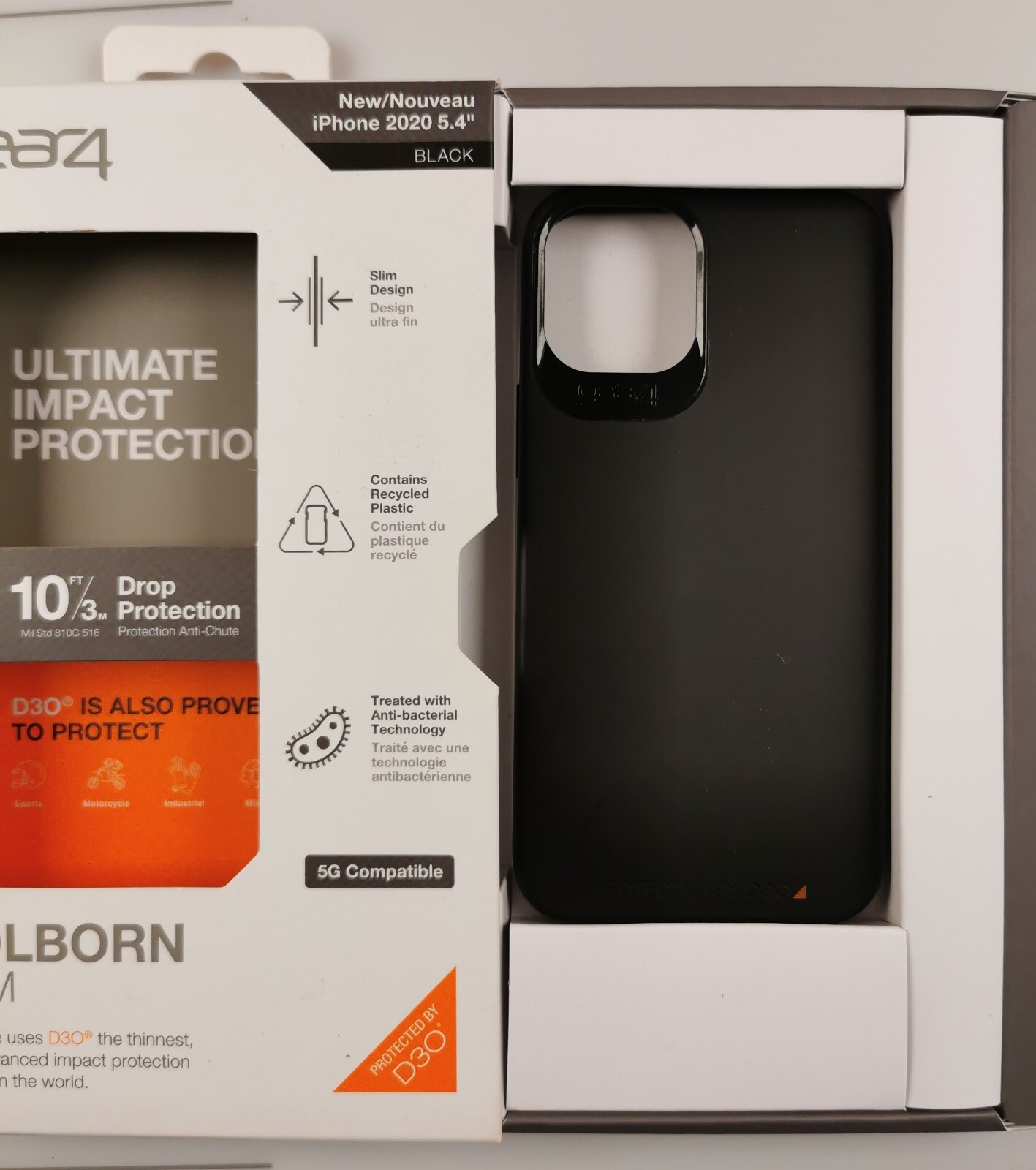 GEAR4. PROTECTED BY D30, IPHONE 2020, 12 Mini, 5.4" CASE, BLACK | eBay