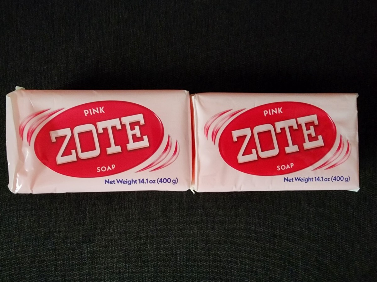 Zote Logo 8 Pcs PINK ZOTE LAUNDRY BAR SOAP 14.1 OZ 400 G MADE IN