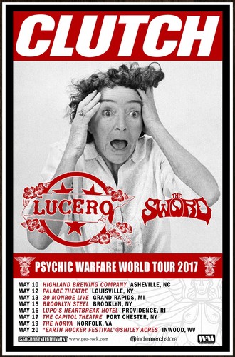 CLUTCH | LUCERO | THE SWORD Tour 2017 Ltd Ed RARE Poster! Hard Rock ...