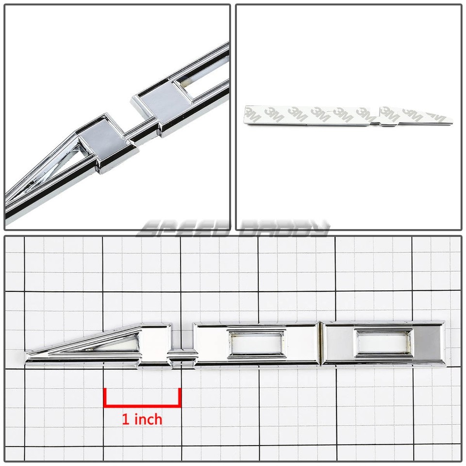 METAL BUMPER TRUNK GRILL FENDER EMBLEM DECAL STICKER BADGE CHROME GM ...