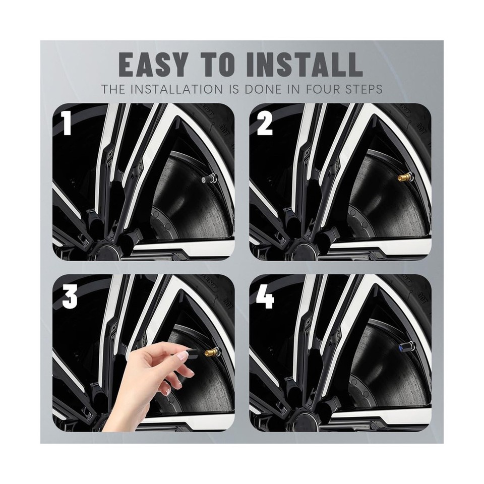 Skull Car Wheel Tire Valve Stem Caps, Airtight Dust Proof Covers with O ...