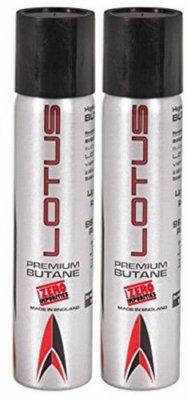 2 Pack Lotus Premium Lighter Butane Refill Fuel 13.40 oz 400ml Canister ...