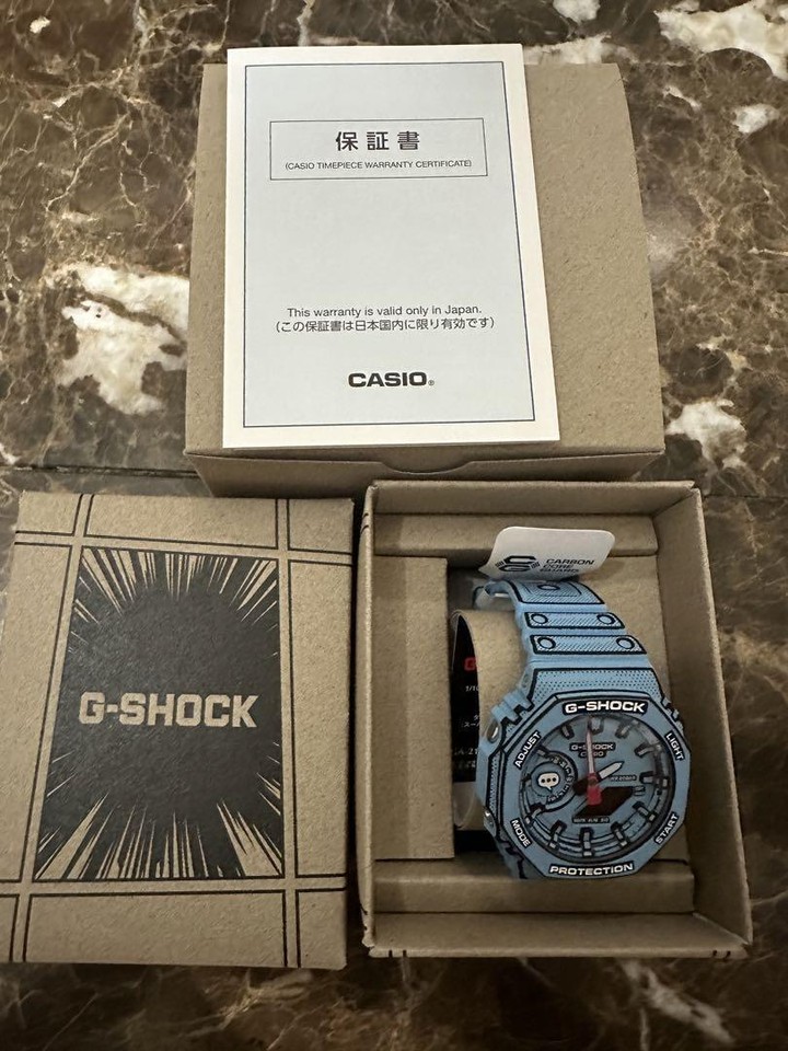 Casio G-SHOCK MANGA THEME GA-2100MNG-2AJR Men's Watch Octagon Blue ...
