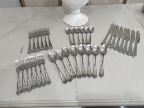 35 Piece Studio William Stainless Flatware Knifes Forks Spoons Nice | eBay