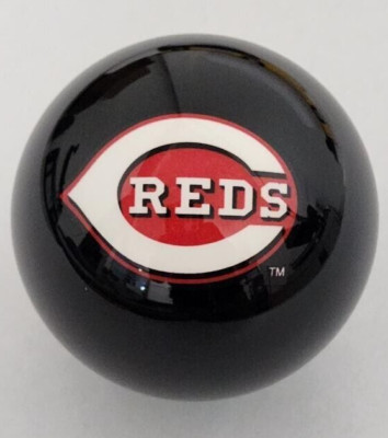 CINCINNATI REDS LOGO BLACK BILLIARD POOL TABLE CUE 8 BALL REPLACEMENT ...
