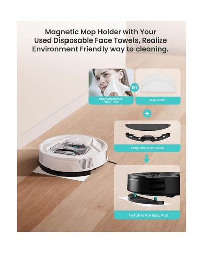 Lefant M320 Robot Vacuum Cleaner with Mop 6000Pa Powerful Suction 210 ...