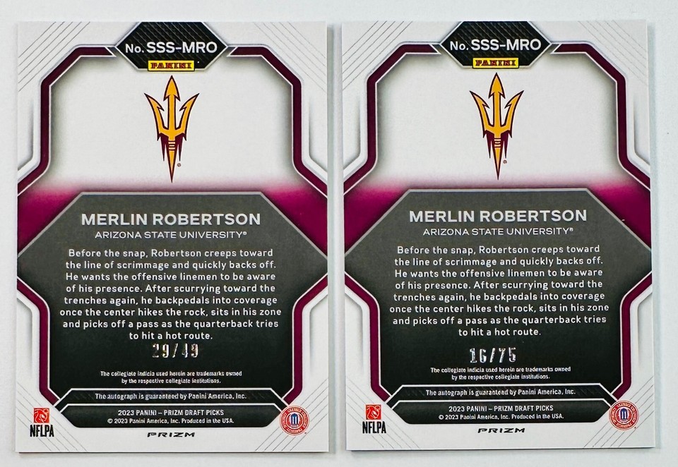 Merlin Robertson - 2023 Prizm Draft Auto Orange Pulsar /49 & Blue ...