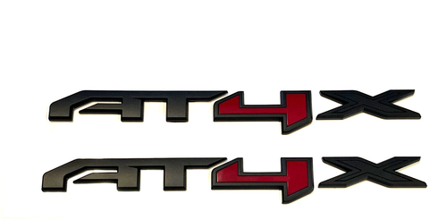 2PCS Matte Black Side Doors AT4X Emblems GMC 2023-2024 Sierra 1500 ...
