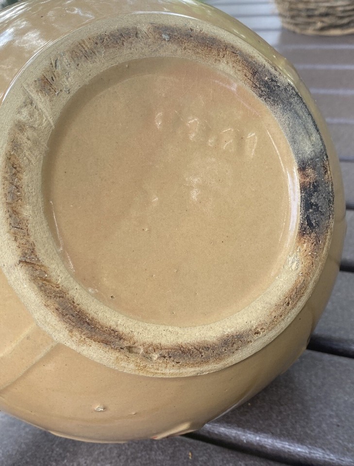 Vintage Brown Crock American Pottery Stoneware Geometric Design | eBay