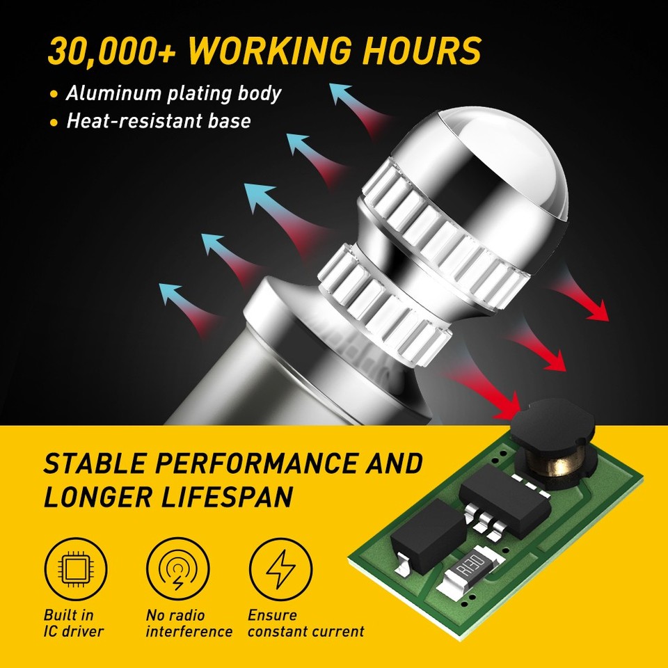 AUXITO LED Tail Lights Brake red 7528 1157 Anti 2357 Hyper Flash Bulb ...