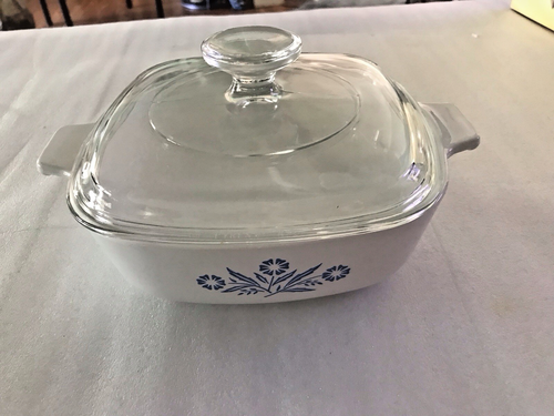 Rare Vtg 1961-66 Corning Ware Blue Cornflower, P-1-B, 1qt. 7" Black ...