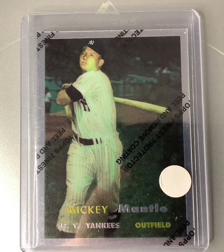1996 Topps 1957 Mickey Mantle reprint #7 of 19 commemorative set card ...