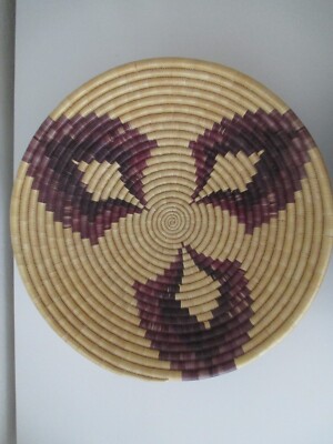 Native American Wedding Basket 15" Coiled Sweet Grass-May Be Repro Z46 ...