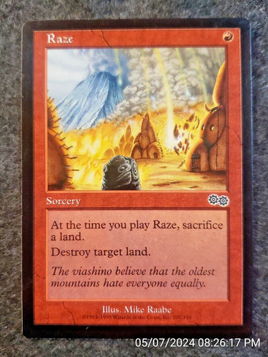 Raze Urza's Saga NM Red Common MAGIC THE GATHERING MTG CARD (DS3D1F8 ...