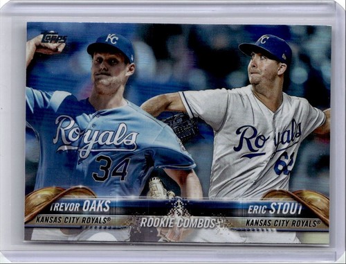 2018 Topps Update Rainbow Foil Trevor Oaks/Eric Stout RC Kansas City ...