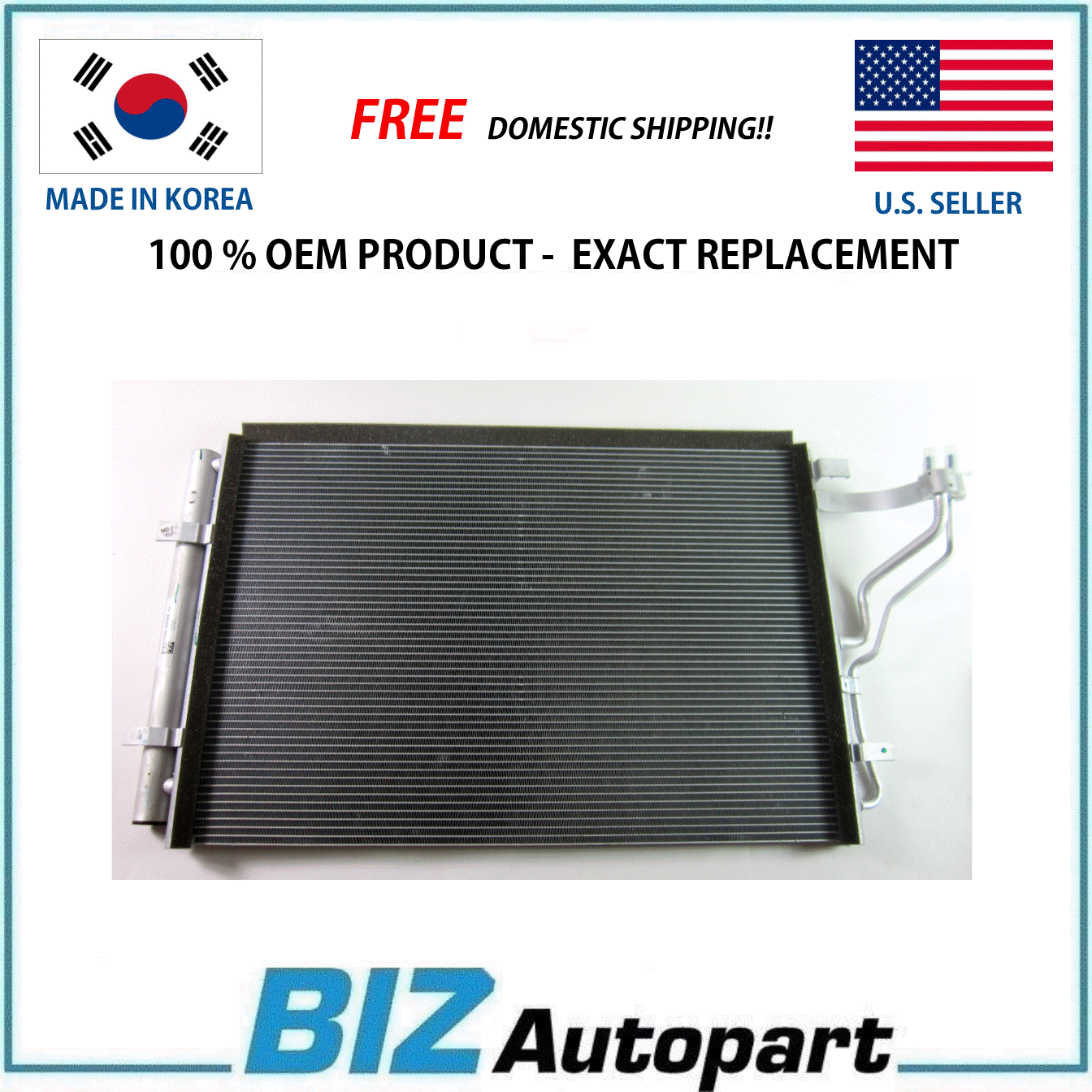 OEM ! CONDENSER for 14-16 ELANTRA 15-18 FORTE 1.6L 1.8L 2.0L 97606 ...