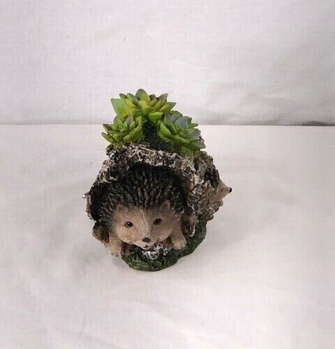 New Collection Figurines 8x4.8 inchs Resin Hedgehog in Log | eBay