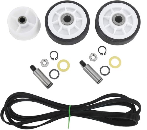 AuInn 303373K Dryer Roller Wheel Drum Support Kit Belt w/ Shaft Belt ...