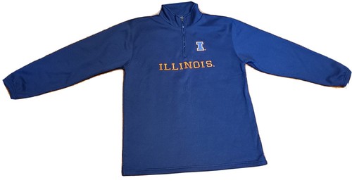 PRO EDGE NCAA Illinois 1/4 Zip Pullover Sweatshirt Mens Size L Mock ...