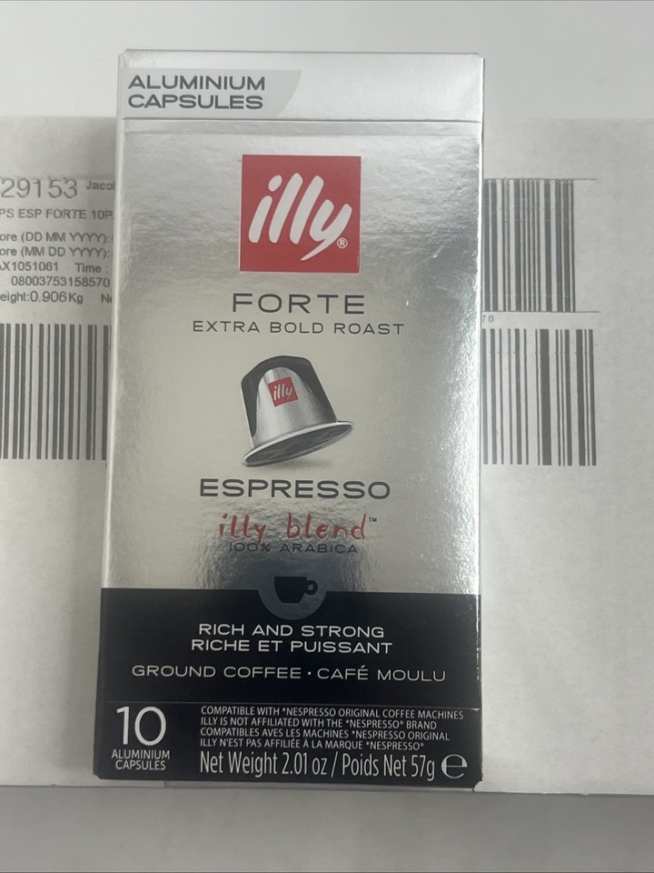100 ILLY Forte Extra Bold Roast Espresso Coffee Capsules Nespresso 3/8 ...