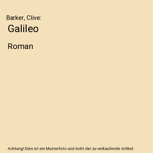 Galileo: Roman, Barker, Clive 3453174259 | eBay.de