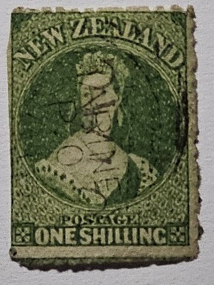 NEW ZEALAND CLASSICS RARE 1862 1s Dull Green Star Wmk p13. €600. SG78 ...
