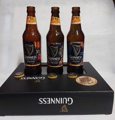 Empty - GUINNESS STOUT 3No. 4" GLASS BOTTLES Box Set 2015 Miniature ...