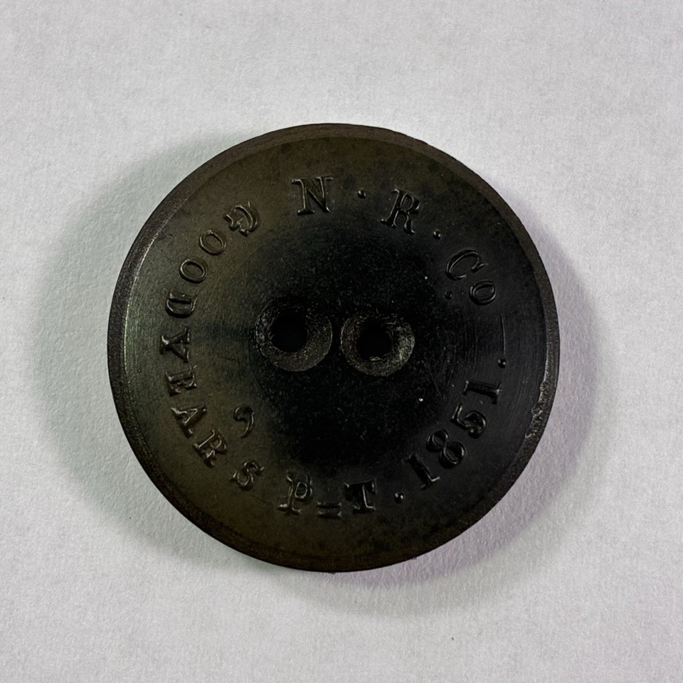 Rare 1851 Antique Goodyear Rubber Button Political Greenback Party ...