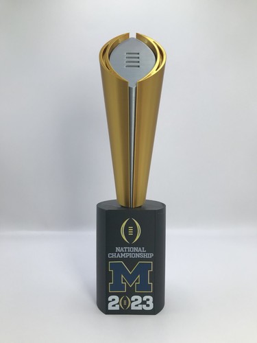 Michigan 2023 National Championship 10" Replica Trophy -UV print - FREE ...