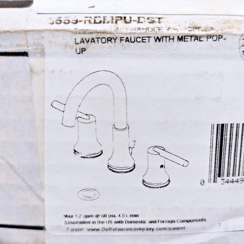 Delta 3559-RBMPU-DST Trinsic Widespread Bathroom Faucet, Venetian ...