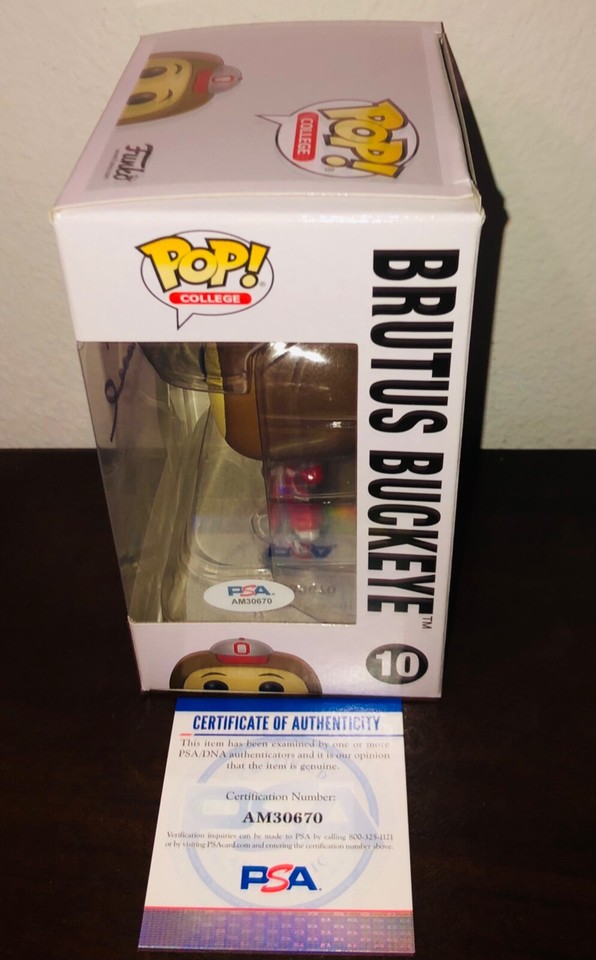 Jim Tressel Brutus Buckeye Ohio State Buckeyes #10 Signed Funko Pop PSA ...