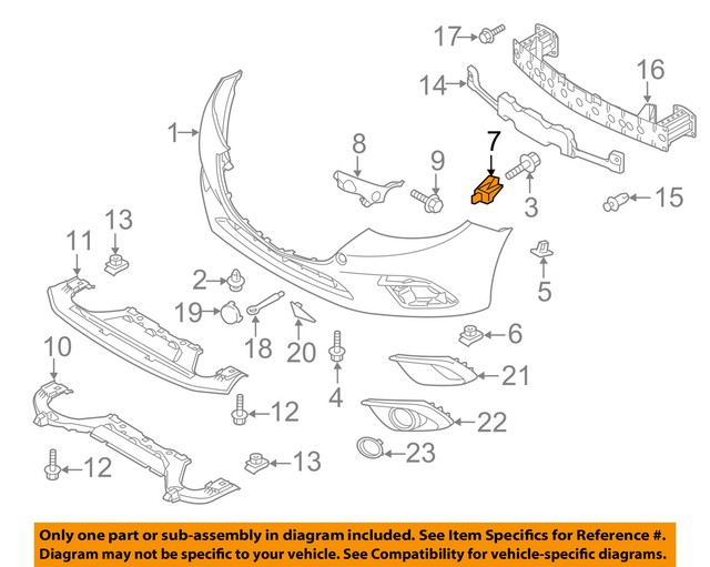 MAZDA OEM 14-16 3 Front Bumper-Bumper Cover Bracket Right BJS850152 | eBay