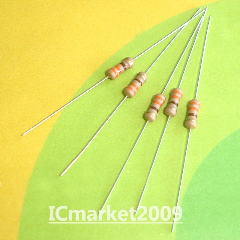 500 PCS 1/4W-330R 5% 1/4 WATT 330 OHM 330OHM CARBON FILM RESISTOR 0.25W ...
