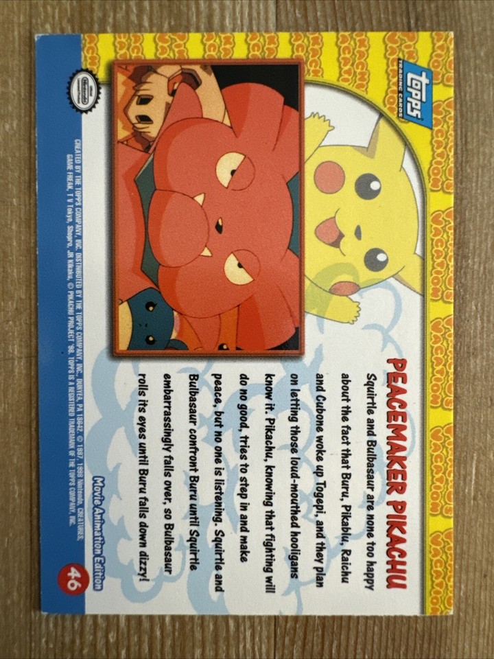 Peacemaker Pikachu Topps Blue Logo Pokemon LP | eBay