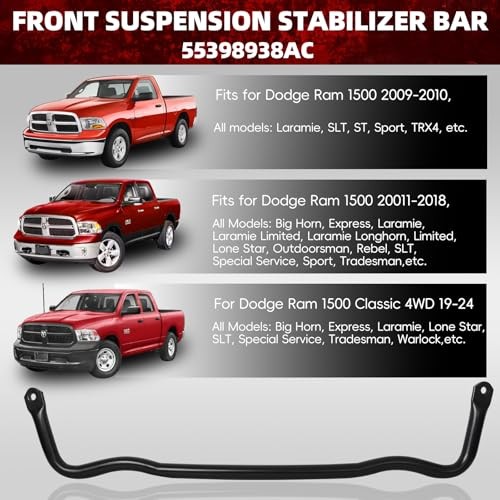 55398938AC for Ram 1500 Front Suspension Stabilizer Bar Compatible with ...