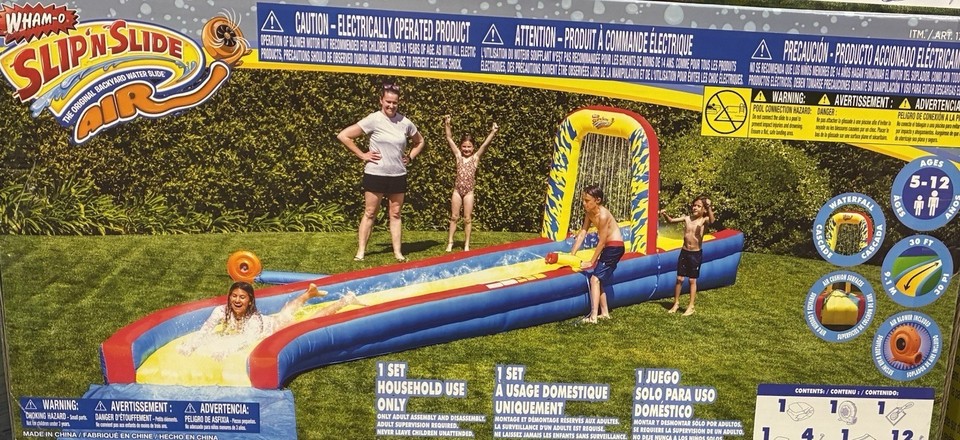 Wham-O 30ft Constant Air Slip 'N Slide Inflatable Water Pool Slide with ...