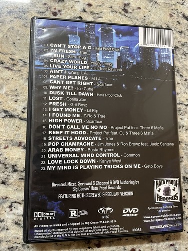 RARE • DVD “Hata Proof 16” CHOPPED SCREWED VIDEOS slim thug scarface z ...