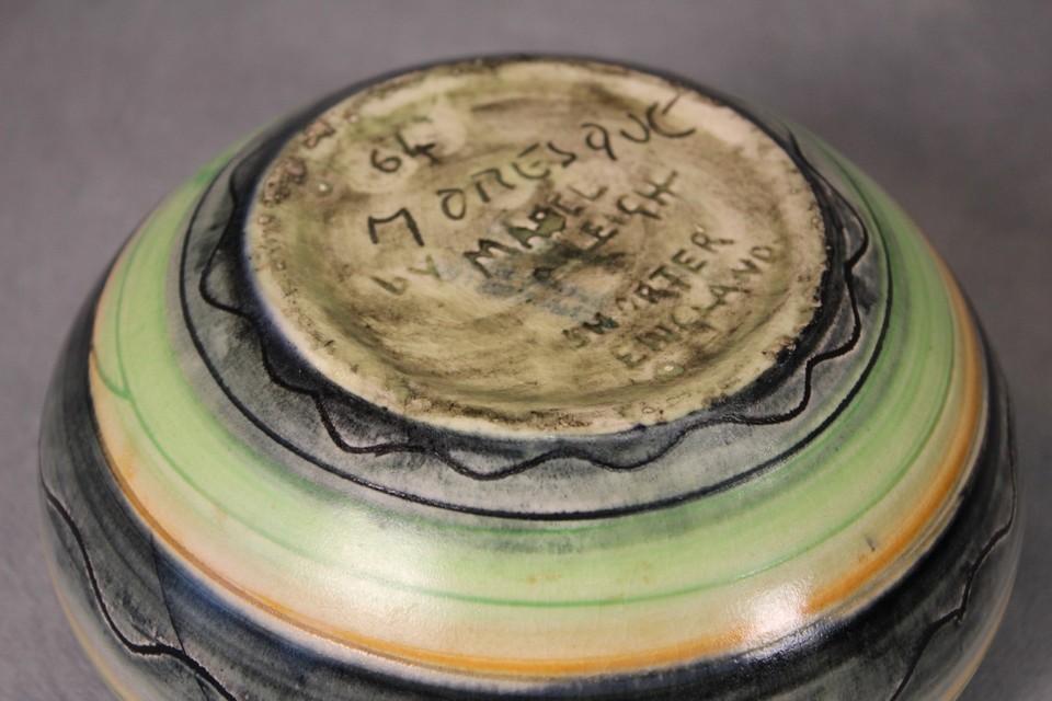 Rare Art Deco 1930s Mabel Leigh Shorter Pottery Green Moresque Pattern ...
