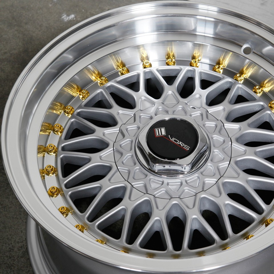 15x8 Silver Wheels Vors VR3 4x100/4x114.3 20 (Set of 4) 73.1 ...