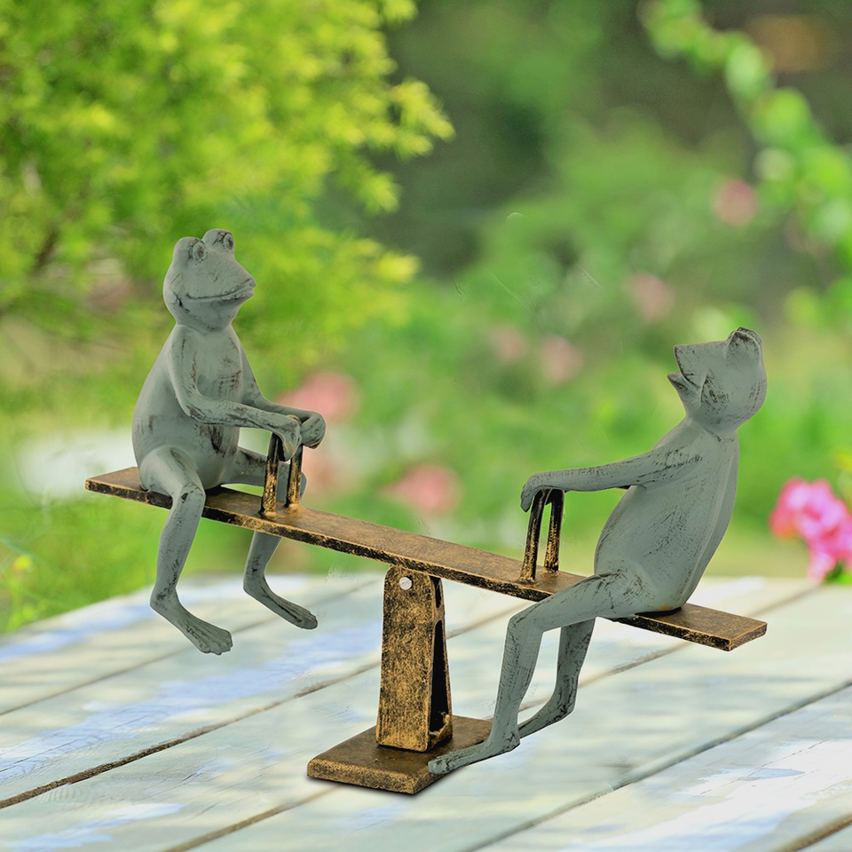 Playground Days Frog Garden Sculpture Statue Yard Pond Pool 21" ~ SPI ...