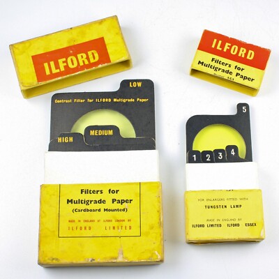 Vintage Ilford Multigrade B&W Printing Filters in Cardboard Mounts | eBay