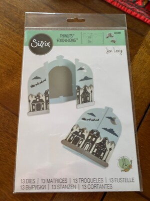 Sizzix Jen Long Thinlits Fold-A-Long "Card, Bell Jar Fold-A-Long" 665380 New | eBay