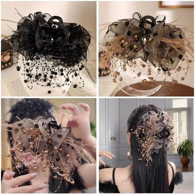 Plastic Grasping Clip Wave Point Shark Clip Fashion Bow Hairgrips Girl ...